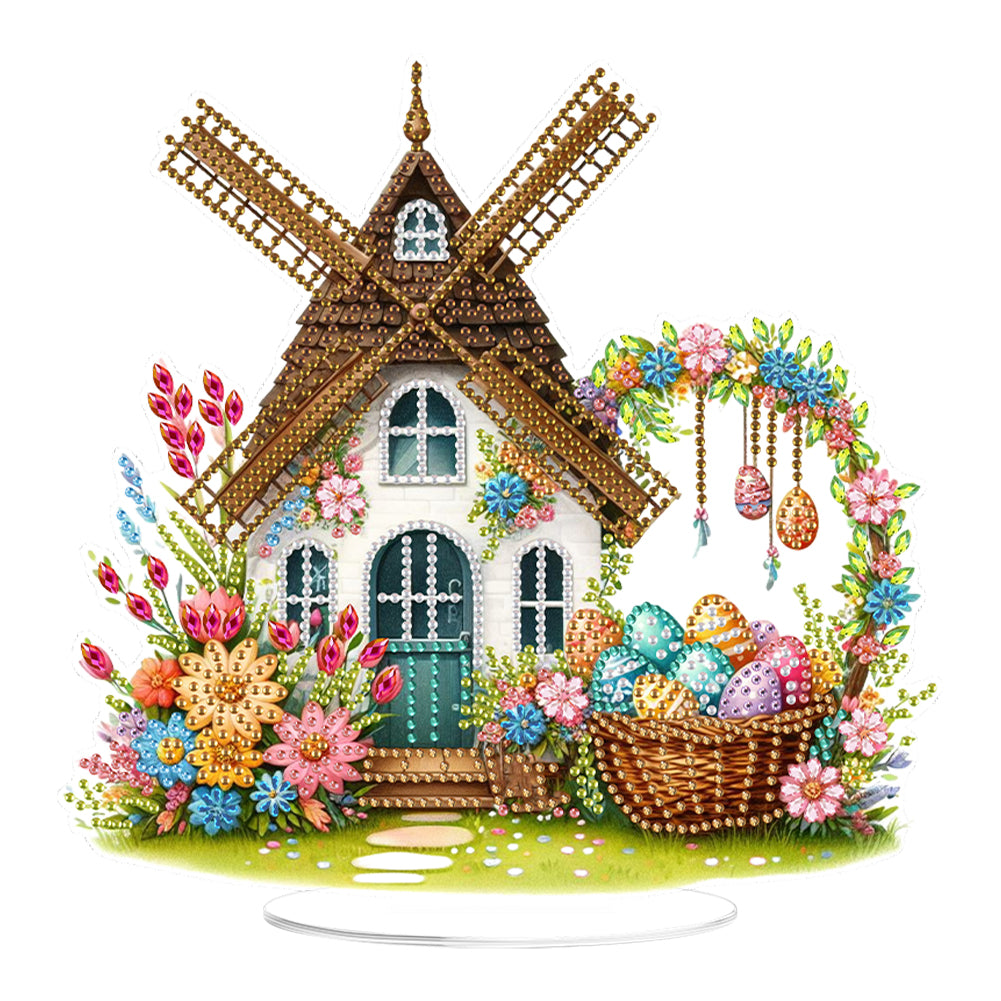 Easter-Single Side Drill-Acrylic Diamond Desktop Ornament – dpforever