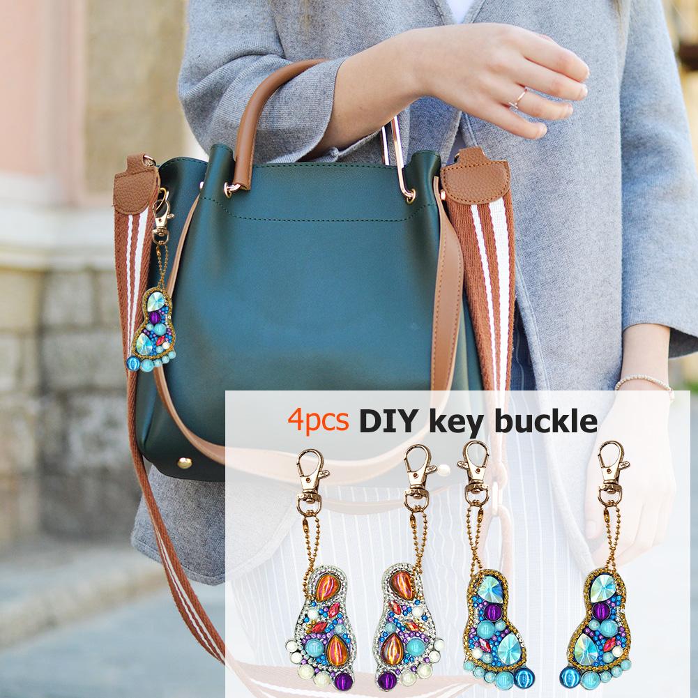 4pcs Feet DIY Keychain – dpforever